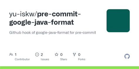 GitHub Yu Iskw Pre Commit Google Java Format Github Hook Of Google