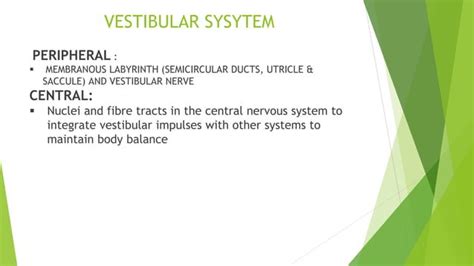 Assessment Of Vestibular System Ppt