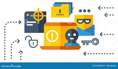 Cyber Crime With Skull Symbol Futuristic Sketch Stock Illustration 165767110