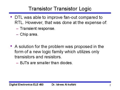 Chapter Transistor Logic TTL Xx And