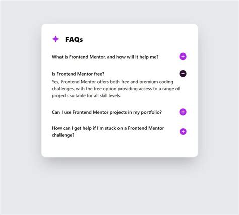 Completed Faq Accordion Challenge With React Azka Javed Posted On