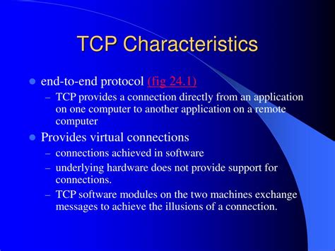 Ppt Chapter 24 Transport Control Protocol Tcp Powerpoint