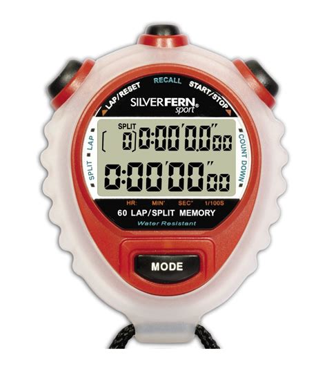 Silverfern Lap Memory Stopwatch Supasport