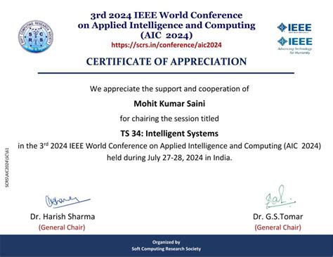 Ieee Appliedintelligence Computing Conferencechair Innovation