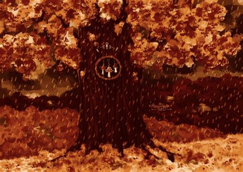 Иллюстрация ↟ Волшебный дуб ↟ в стиле 2d, детский, книжная графика