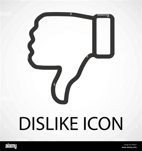 Simple Dislike Icon Vector Illustration Eps File Stock Vector Image
