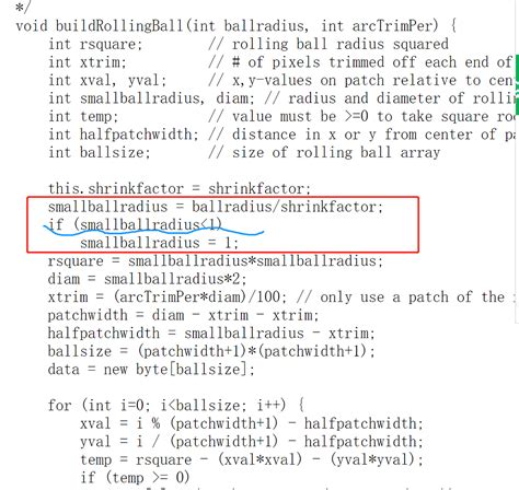 How To Determine The Rolling Ball Radius In Background Substraction