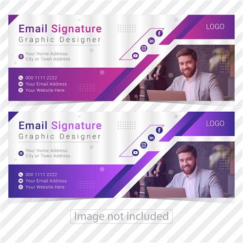 Premium Photo Creative Email Signature Design Template