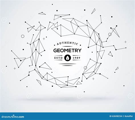 Wireframe Mesh Broken Polygonal Element Stock Vector Illustration Of