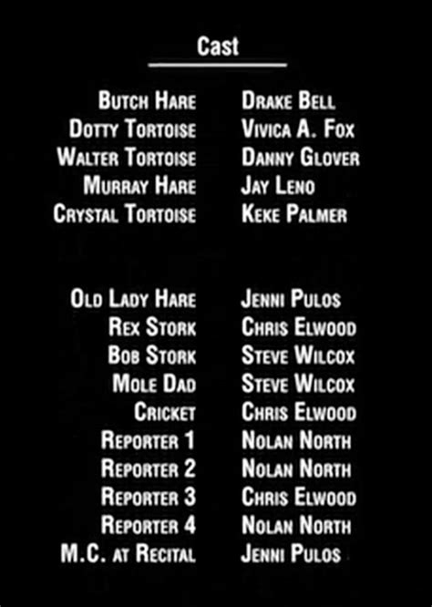 Unstable Fables Tortoise Vs Hare 2008 Movie Behind The Voice Actors