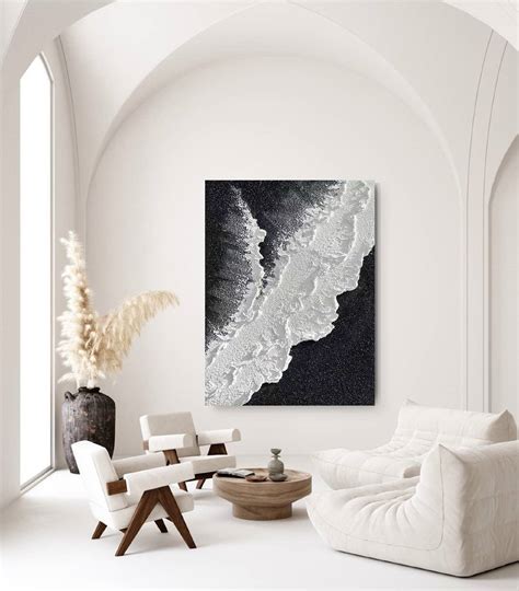 Black Textured Wall Art Black And White Abstract Art Black And Etsy