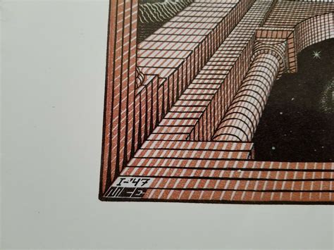 Other World Another Persian Man Bird Simurgh Lunar Landscape M C Escher Print 14552164