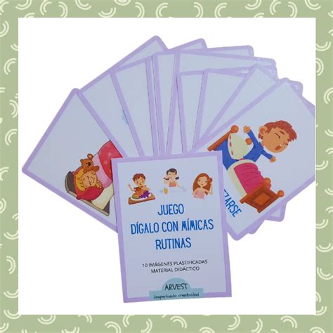 Juego dígalo con mímicas rutinas ARVEST