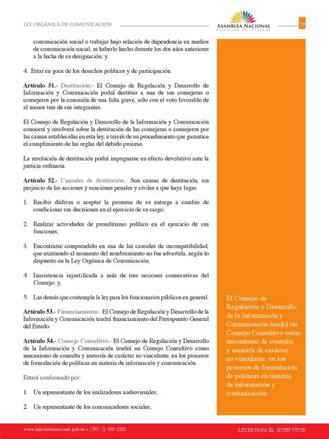 Ley Orgánica De Comunicación By Asamblea Nacional Issuu