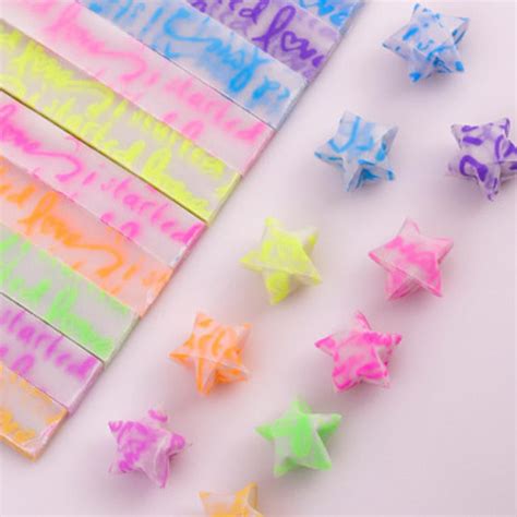 210 Strips Folding Origami Paper Luminous Lucky Wish The Star Best In