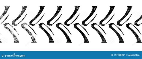 Tractor Tread Grunge On White Stock Vector Illustration Of Agricultural Cross