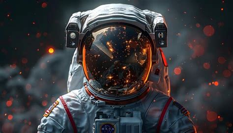 The First Time Ive Ever Seen A Man In Space Premium Ai Generated Image