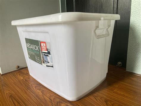 Megabox Storage Box 155 Liters Clear Blue Mg 800 On Carousell