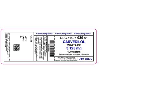 NDC Package Carvedilol Tablet Film Coated Oral