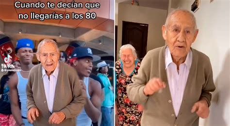 TikTok viral Adulto mayor se une challenge de TikTok y la rompe con su detrás de cámaras