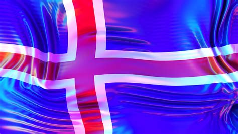 성소수자 무지개 반사가 있는 아이슬란드 국기 게이 친화적 인 나라 3d 렌더 일러스트레이션 0명에 대한 스톡 사진 및 기타 이미지 Istock