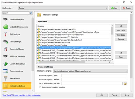 Importing Embedded Projects Built With External Tools Visualgdb Tutorials