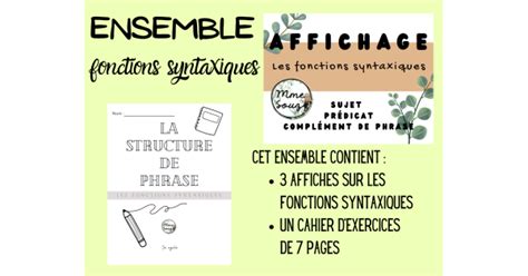 Ensemble Fonctions Syntaxiques