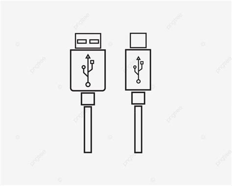 Usb Icon Vector Illustration Disk Port Connection Vector Disk Port Connection Illustration