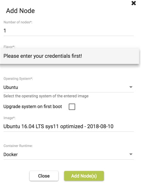 flavor dropdown broken in add node dialog on openstack · issue 805