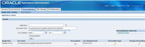 OAF Personalization Migration