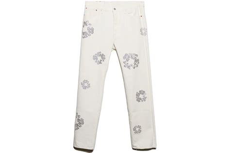 Denim Tears Bust Down Tears 501 Jeans White Fw22 Fr