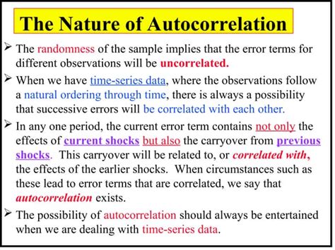 Autocorrelation Function Nature And Characteristics Ppt