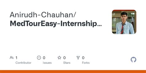 Github Anirudh Chauhanmedtoureasy Internship Projects