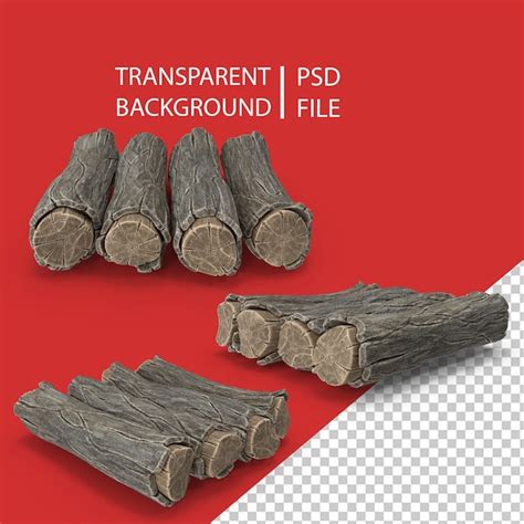 Premium Psd Timber Tree Logs Png