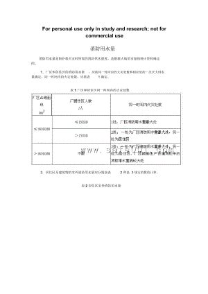 消防用水量