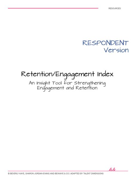Lele 5 6 Retentionengagement Index Respondent Pdf Employee