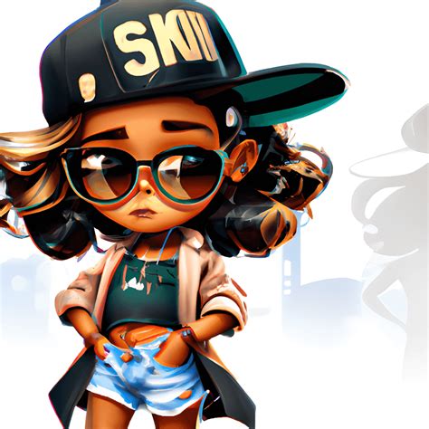 Adorably Cute Black Girl With Melanin Wearing Extremely Detailed Hip