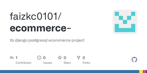 Github Faizkc0101ecommerce Its Django Postgresql Ecommerce Project