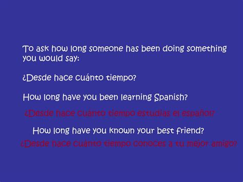 Ppt Duration Of Activities In Spanish How To Express Time Powerpoint