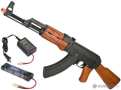CYMA Standard AK Full Metal Real Wood Blowback Airsoft AEG Rifle Package Add V NiMH