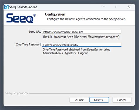 installing a remote agent