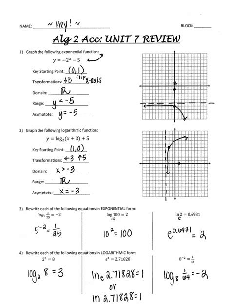 Unit 7 Review Key Pdf