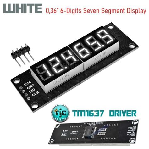 Jual Module Seven Segment 6 Digit 0 36 Tm1637 Led 7 Segment Display Rgbyw Merah Di Seller Yama