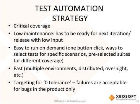 Winning Strategies In Test Automation