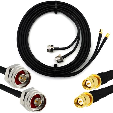 Sma Male Hex N Male Hex 3m Kaksoiskoaksiaalikaapeli — Hf240 Vastaa Lmr240 Getic