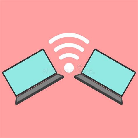 Laptops With Wi Fi Icon Stock Vector Illustration Of Computer 41956468
