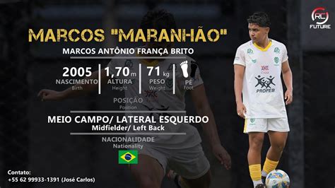 Marcos Maranhão Meio Campo Lateral Esquerdo Midfielder Left Back