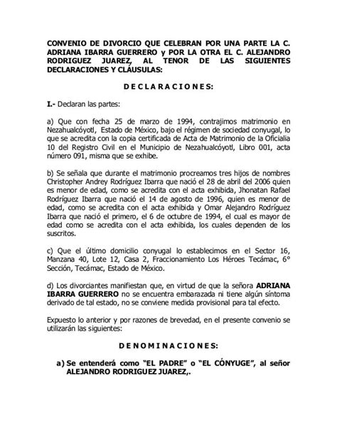 Escrito De Demanda De Divorcio Por Mutuo Consentimiento Docsity Hot