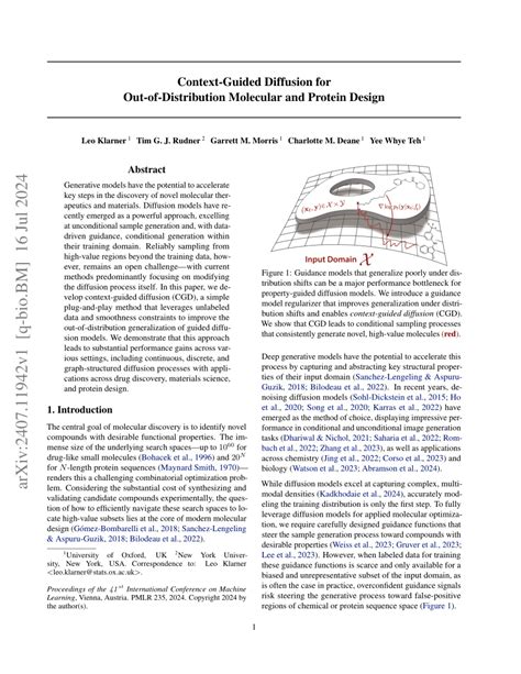 Pdf Context Guided Diffusion For Out Of Distribution Molecular And Protein Design