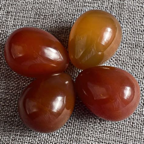 2 Pcs Jade Egg Undrilled Natural Carnelian Yoni Egg 45x30mm Love Eggs